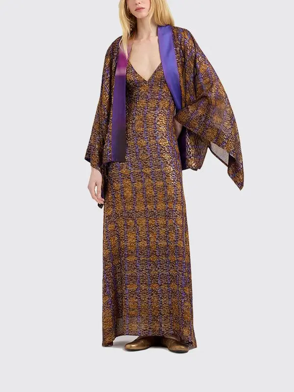 Momoni Dine Short Cape In Viscose Blend With A Shawl Collar