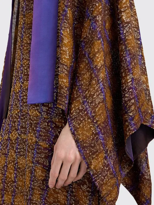Momoni Dine Short Cape In Viscose Blend With A Shawl Collar