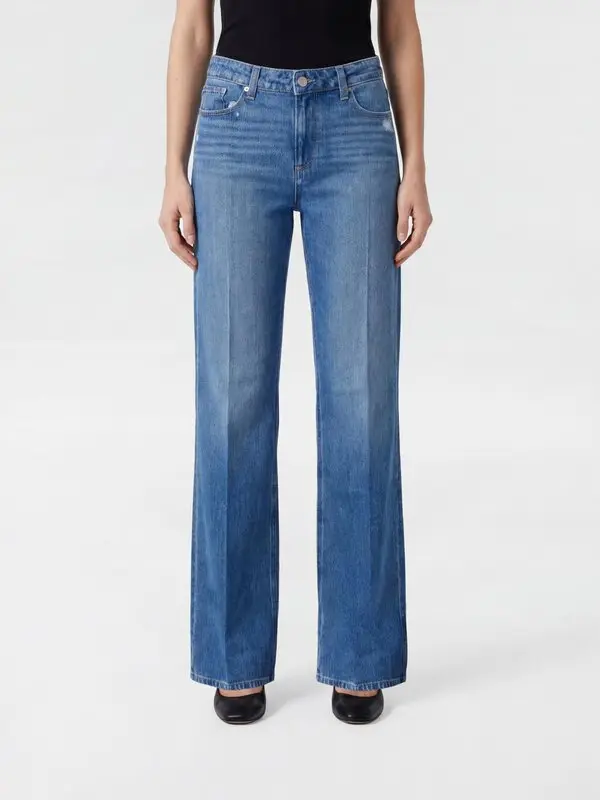 Paige High-waisted Palazzo Jeans In Cotton And Lyocell Denim - Blue