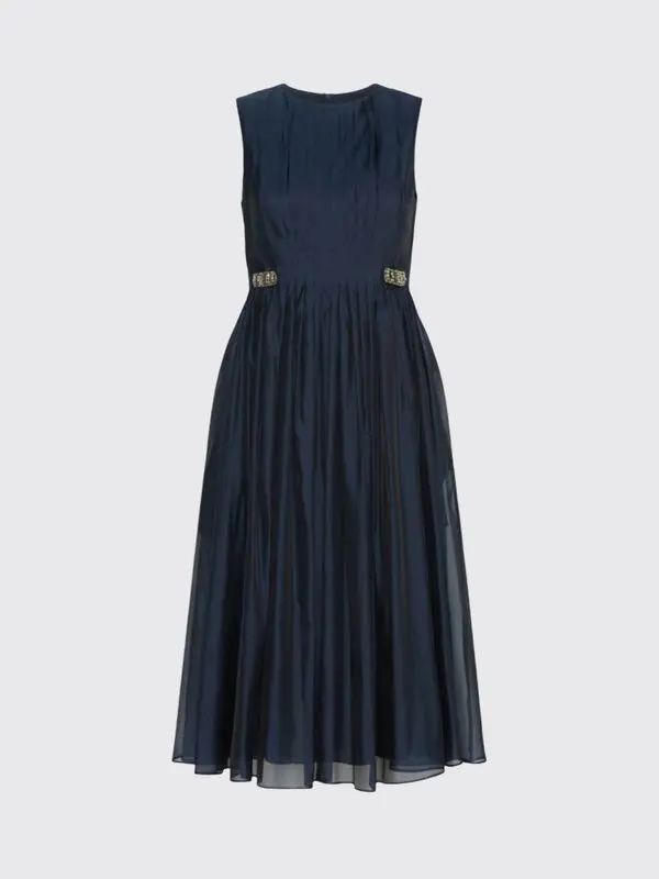 Max Mara Off-the-shoulder Pleated Silk-blend Midi Dress For Ceremonies