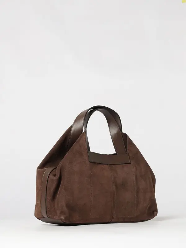 TWINSET Suede Flared Handbag With Double Handle