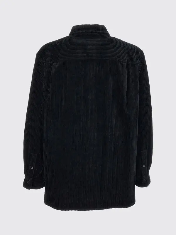 A.p.c. Short Corduroy Shirt Jacket With Patch Pockets - Black