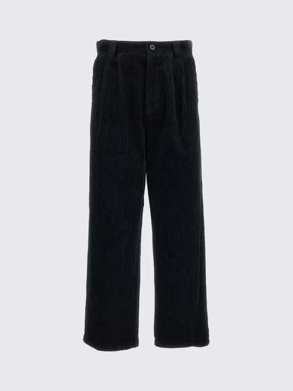 A.p.c. Ricky Wide-leg Cotton Trousers With Pleats - Black