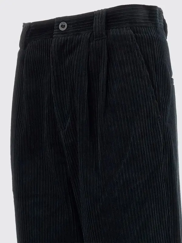 A.p.c. Ricky Wide-leg Cotton Trousers With Pleats - Black
