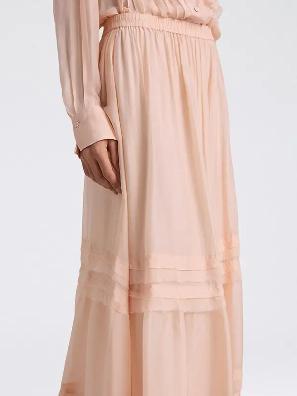 Momoni Silk Blend Midi Skirt