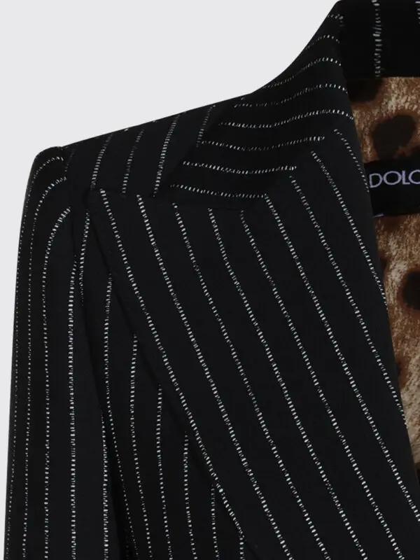 Dolce & Gabbana Slim Fit Pinstriped Wool Single-breasted Blazer With Peak Lapels
