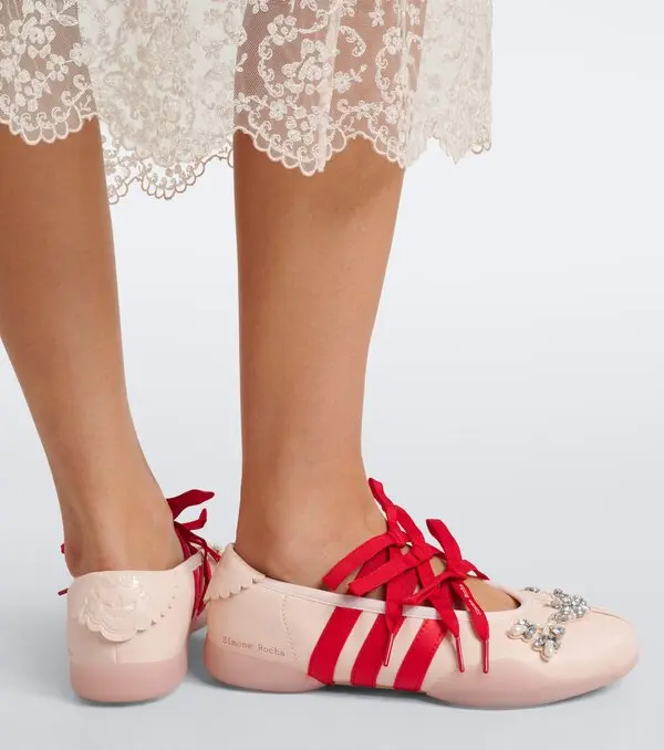 Adidas X Simone Rocha Taekwondo Leather Mary Jane Flats
