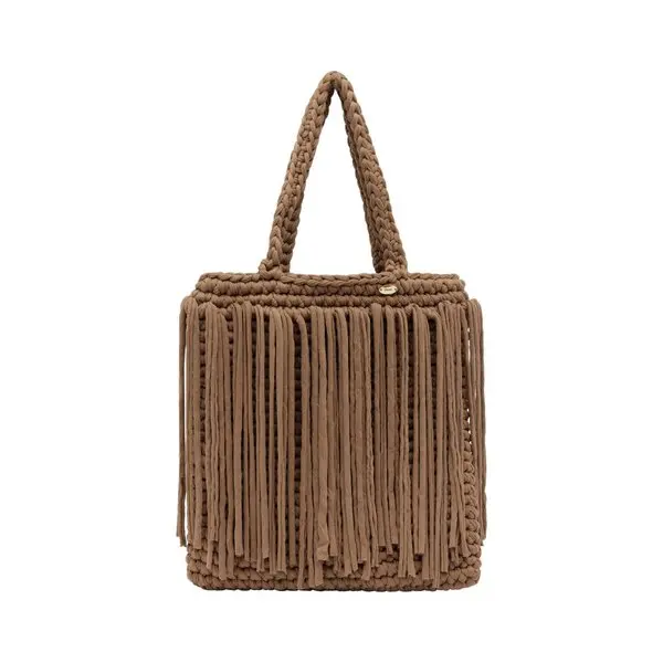 GUNES SWIM Mocha Fringe Tote