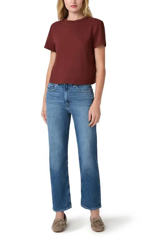 Paige Stevie Ankle High Waist Straight Leg Jeans