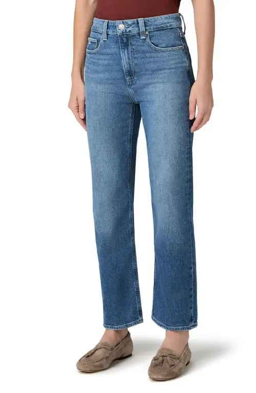Paige Stevie Ankle High Waist Straight Leg Jeans