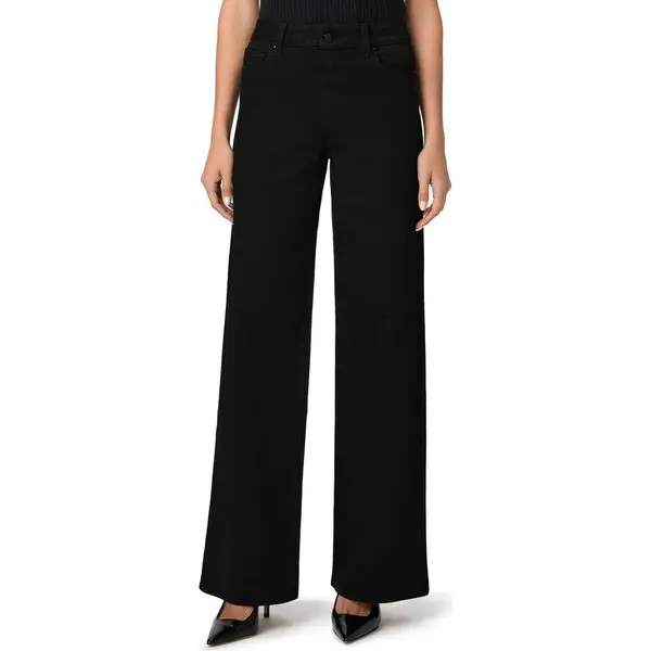 Paige Anessa 33-inch Wide Leg Jeans - Black Shadow