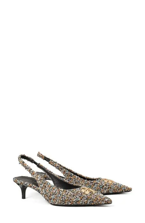 Tory Burch Charlie Slingback Pump - Brown Multi