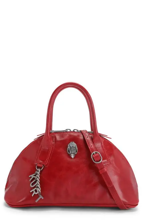 Kurt Geiger Sloane Leather Bowling Handbag - Red
