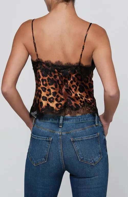 L'Agence Kimber Lace Trim Silk Camisole