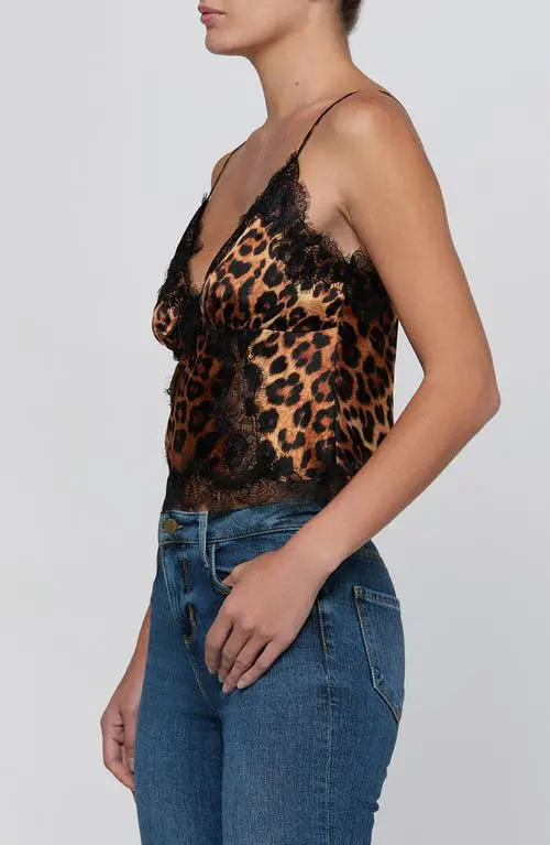 L'Agence Kimber Lace Trim Silk Camisole