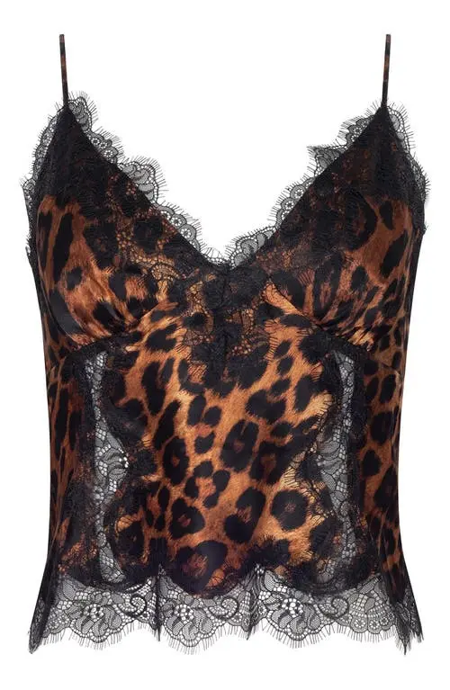 L'Agence Kimber Lace Trim Silk Camisole