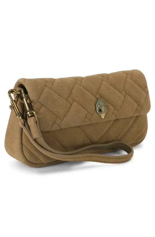 Kurt Geiger Pickle Quilted Suede Shoulder Bag