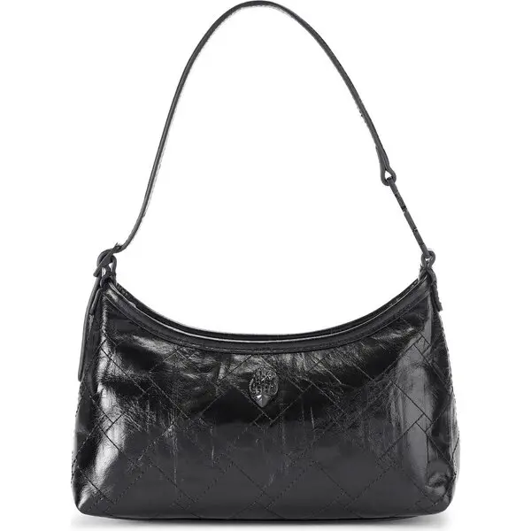 Kurt Geiger Quilted Leather Shoulder Bag - Black