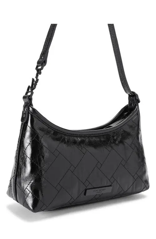 Kurt Geiger Quilted Leather Shoulder Bag - Black