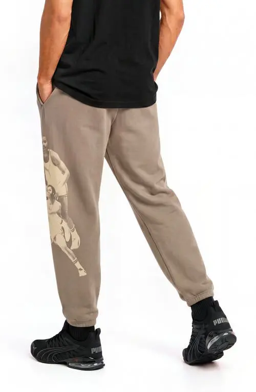 PUMA Memory Lane Cotton Blend Sweatpants - Mouse Gray