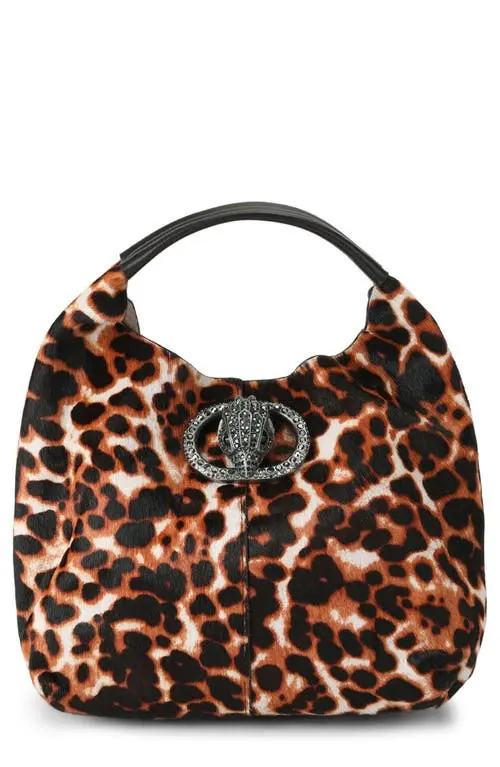 Kurt Geiger Small Chelsea Genuine Calf Hair Slouch Hobo Bag - Camel/oth