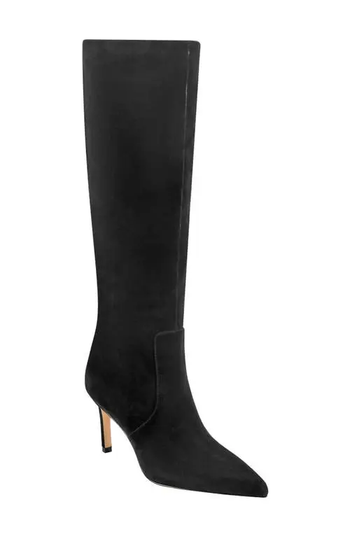 Marc Fisher Callena Pointed Toe Stiletto Boot - Black/black