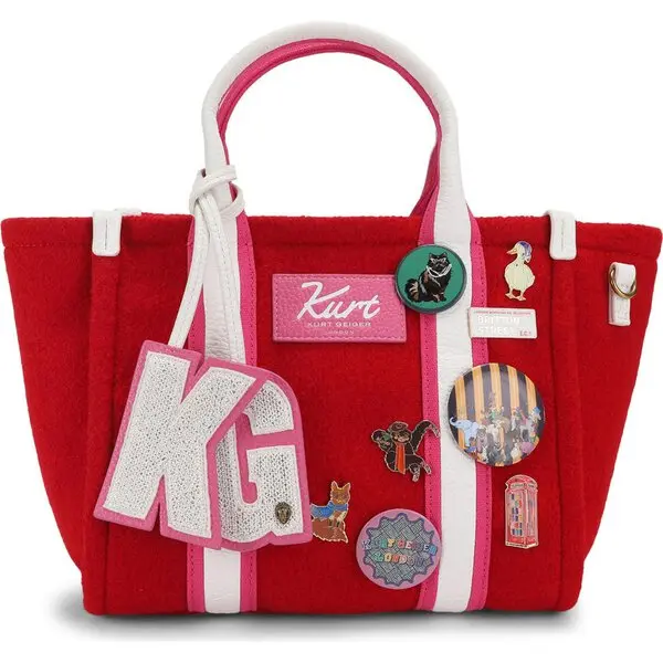 Kurt Geiger Small Southbank Wool Shopper - Red
