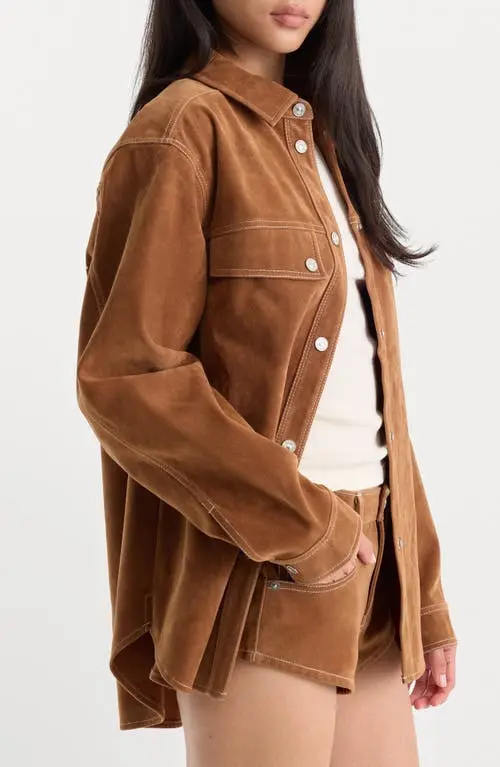 Good American Better Than Suede Overshirt