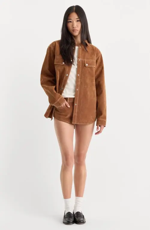 Good American Better Than Suede Overshirt