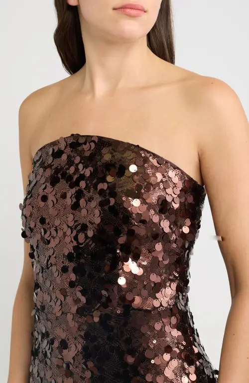 Eliza J Strapless Sequin Cocktail Dress
