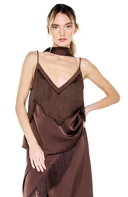 CIEBON Enza Fringe Camisole With Scarf