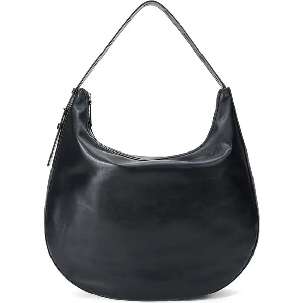 Staud Levi Leather Hobo Bag - Black