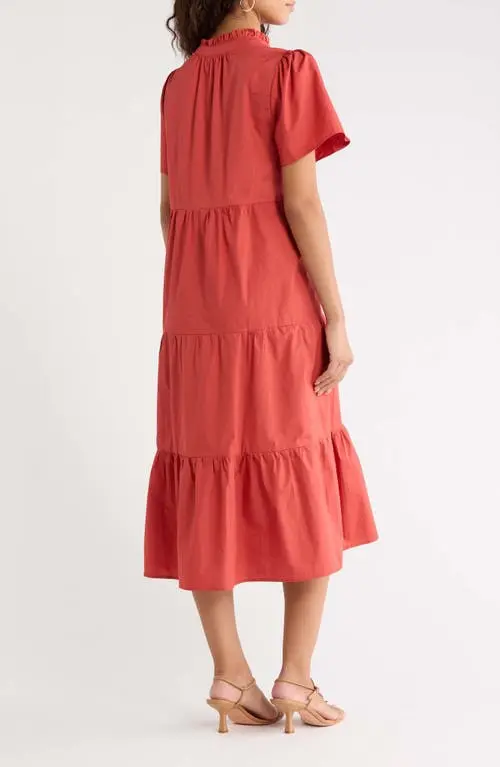 SUGARLIPS Puff Sleeve Tiered Dress