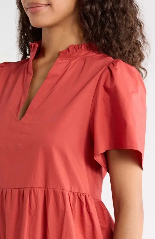 SUGARLIPS Puff Sleeve Tiered Dress