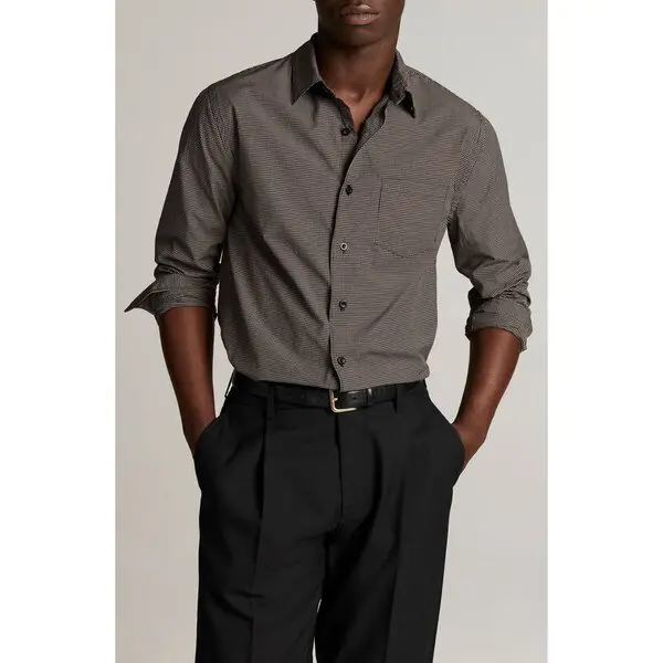 Vince Mcdermott Plaid Long Sleeve Button Up Shirt