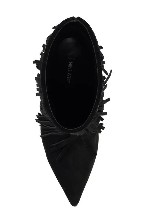 Nine West Carbona Fringe Bootie - Black