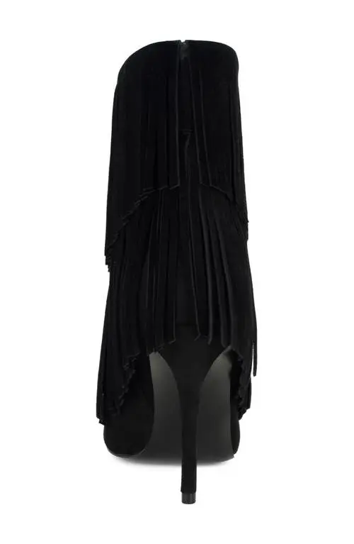 Nine West Carbona Fringe Bootie - Black