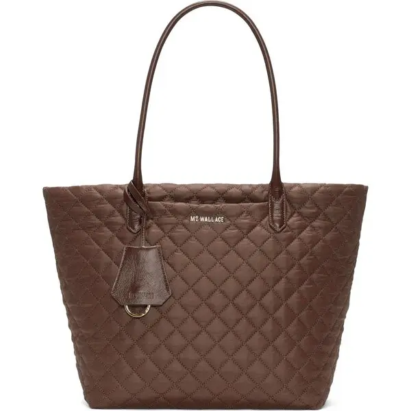 Mz Wallace Medium Daily Quilted Nylon Tote - Walnut