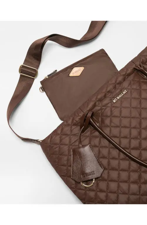 Mz Wallace Medium Daily Quilted Nylon Tote - Walnut
