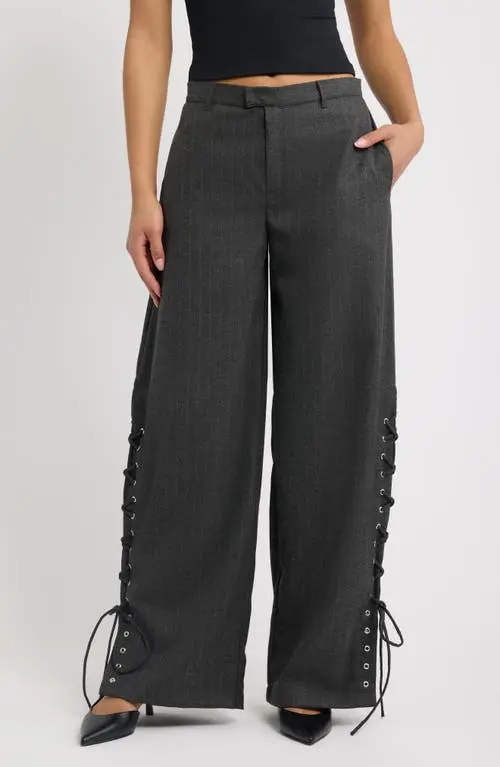 FENERS Delirio Lace-up Wide Leg Pants