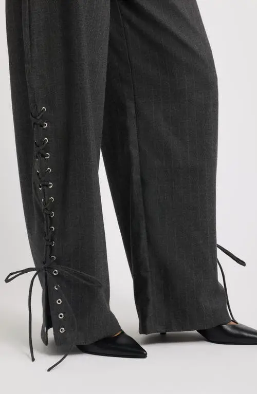 FENERS Delirio Lace-up Wide Leg Pants