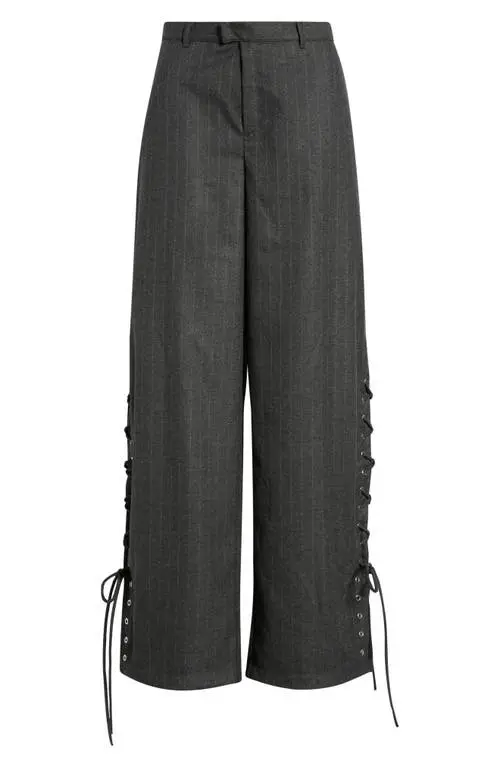 FENERS Delirio Lace-up Wide Leg Pants