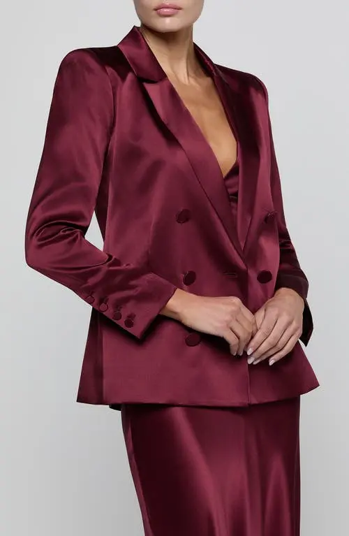 L'Agence Sena Silk Double Breasted Blazer