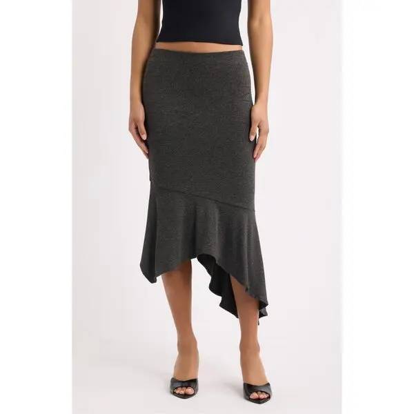 FENERS Amuleto Asymmetric Midi Skirt - Storm