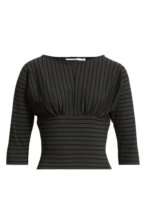 FENERS Name Promesa Pinstripe Ruched Top - Gris
