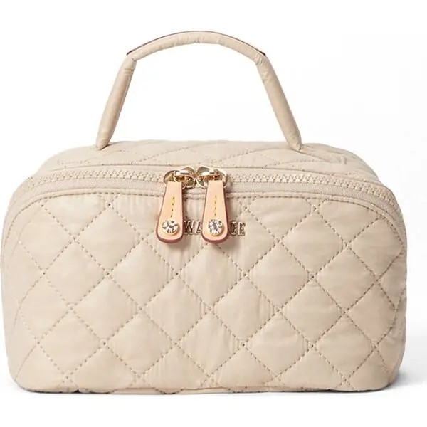 Mz Wallace Accordion Cosmetics Case - Buff