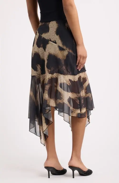 FENERS Mirada Print Mesh Midi Skirt