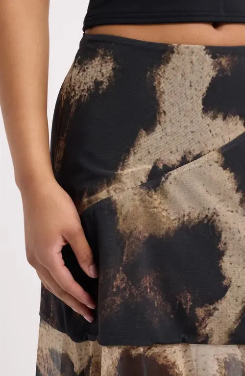 FENERS Mirada Print Mesh Midi Skirt