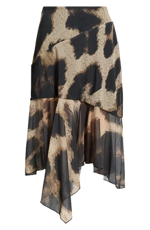 FENERS Mirada Print Mesh Midi Skirt