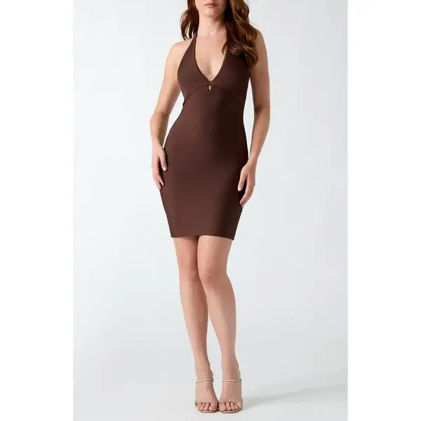 Guess Alexis Halter Bandage Minidress